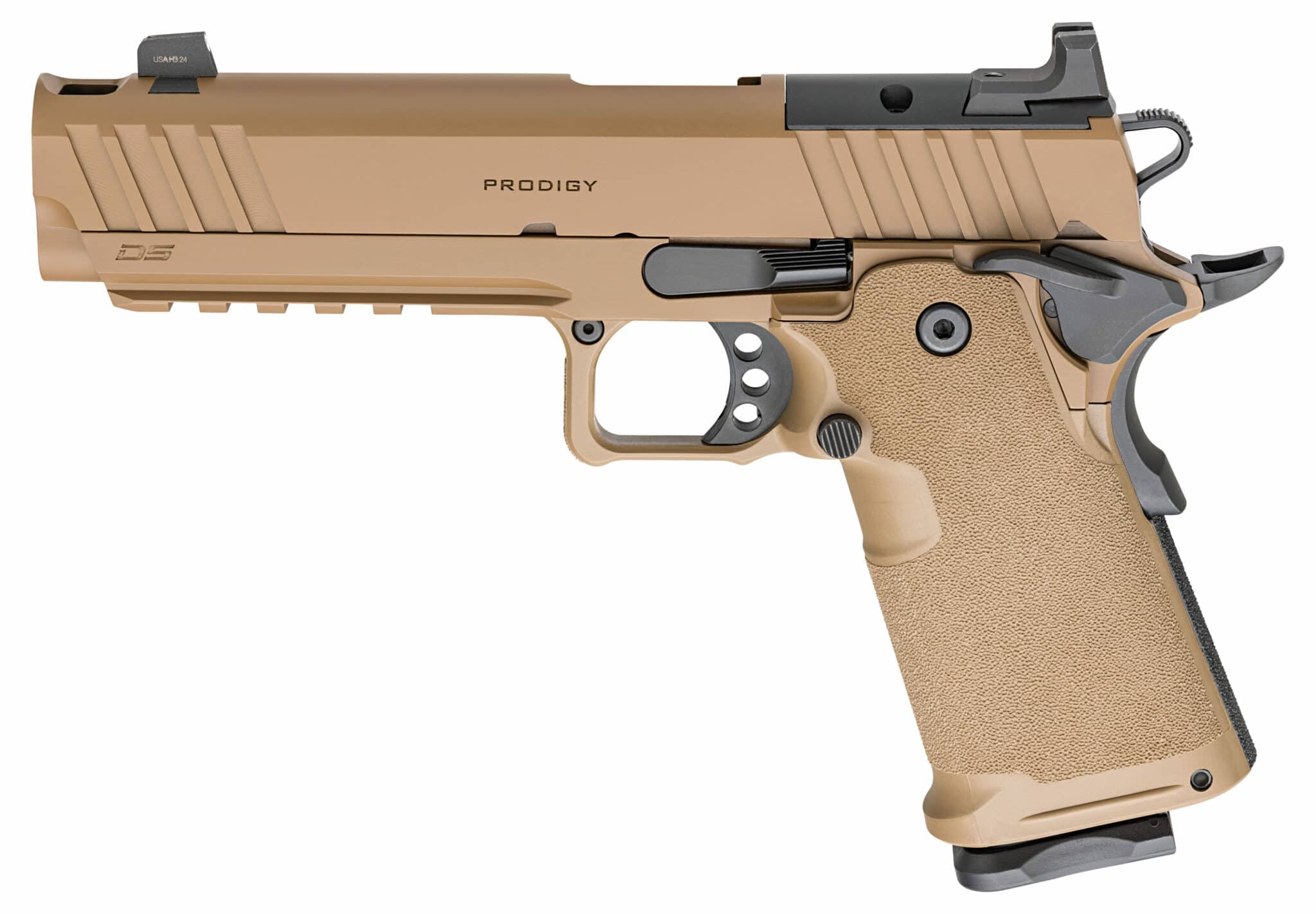 1911 DS Prodigy™ Comp AOS 9mm Handgun 5" – Coyote Brown - GLW